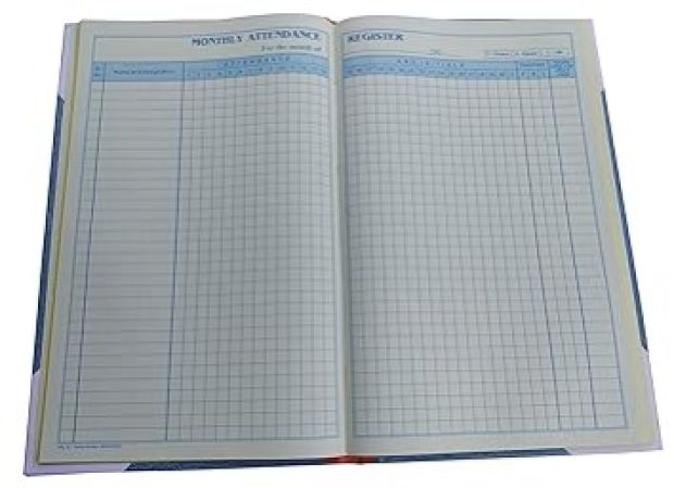 Attendance Register 50 Sheet | 100 Pages | Hard Bound in Office ...