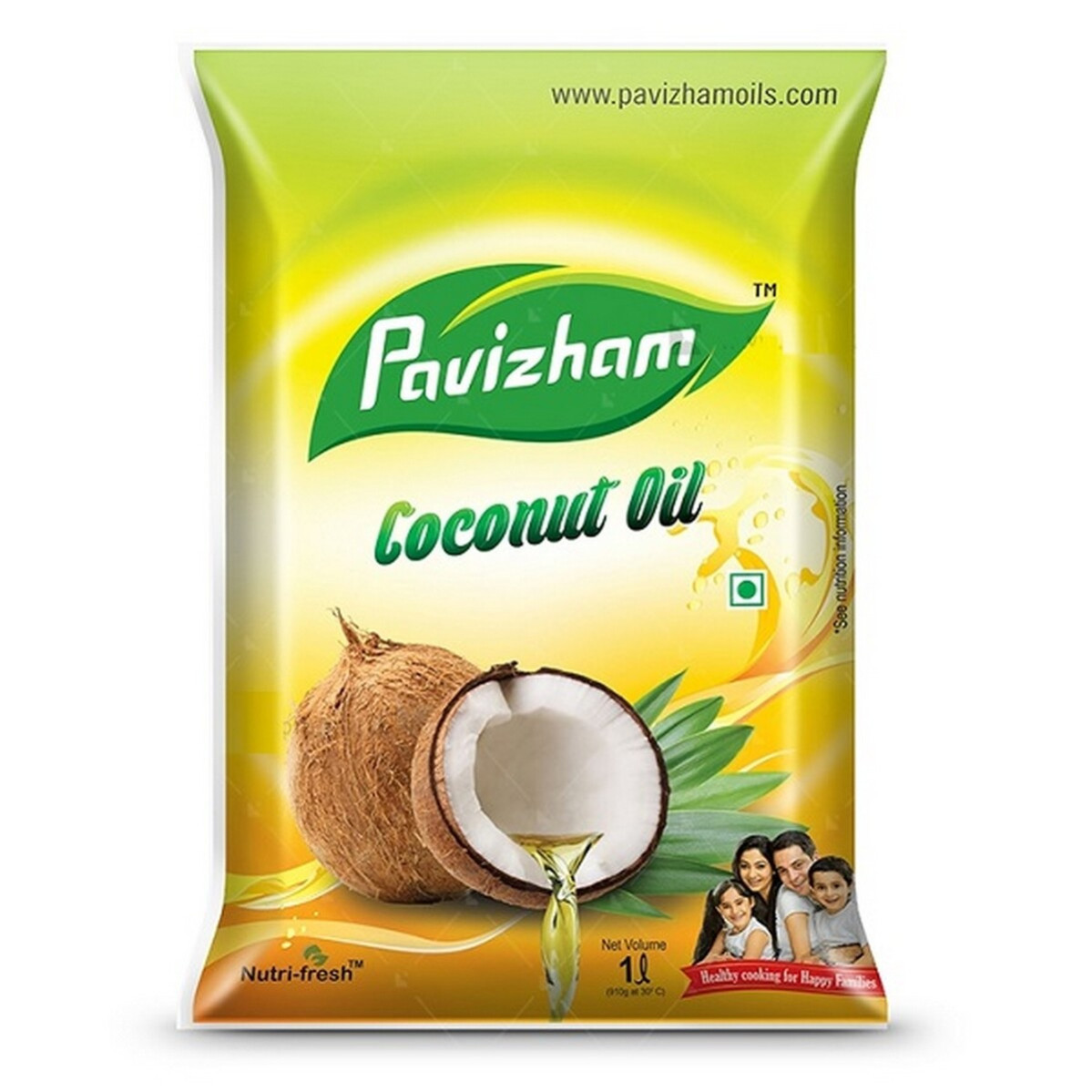 Pavizham Rice Bran Cooking Oil, 1 L Pet Bottle in JuleBi.com - Cloud ...