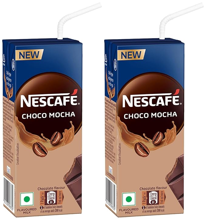Nescafe Ready to Drink Choco Mocha Cold Coffee, 180 ml (Pack of 2) in ...